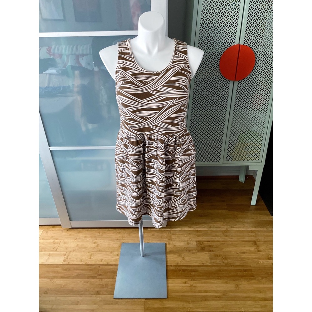 Boden Ellie Printed Ponte Dress In Brown - Gem